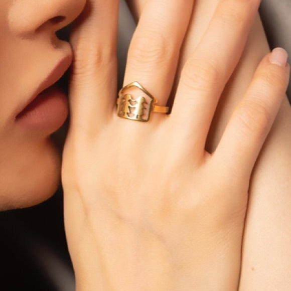 Jewelry | Gold Stainless Steel Me And Bae Ring | Poshmark